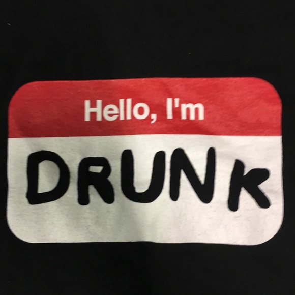 Shirts | Hello Im Drunk And Name Tag Tshirt 2xl | Poshmark